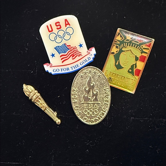 Other | Usa Olympic And Liberty Pins Set | Poshmark
